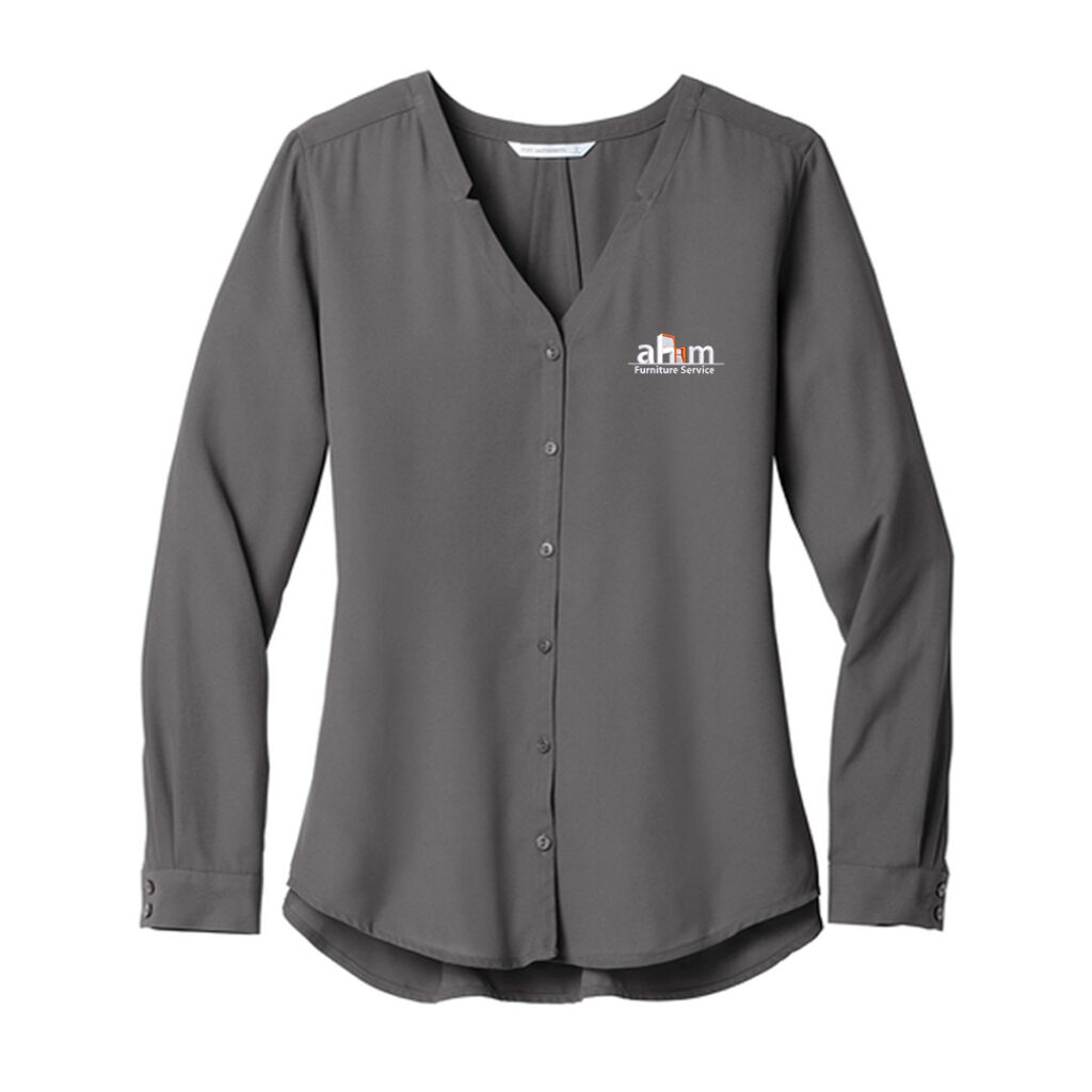 LW700 – Port Authority ® Women's Long Sleeve Button-Front Blouse - AHM ...